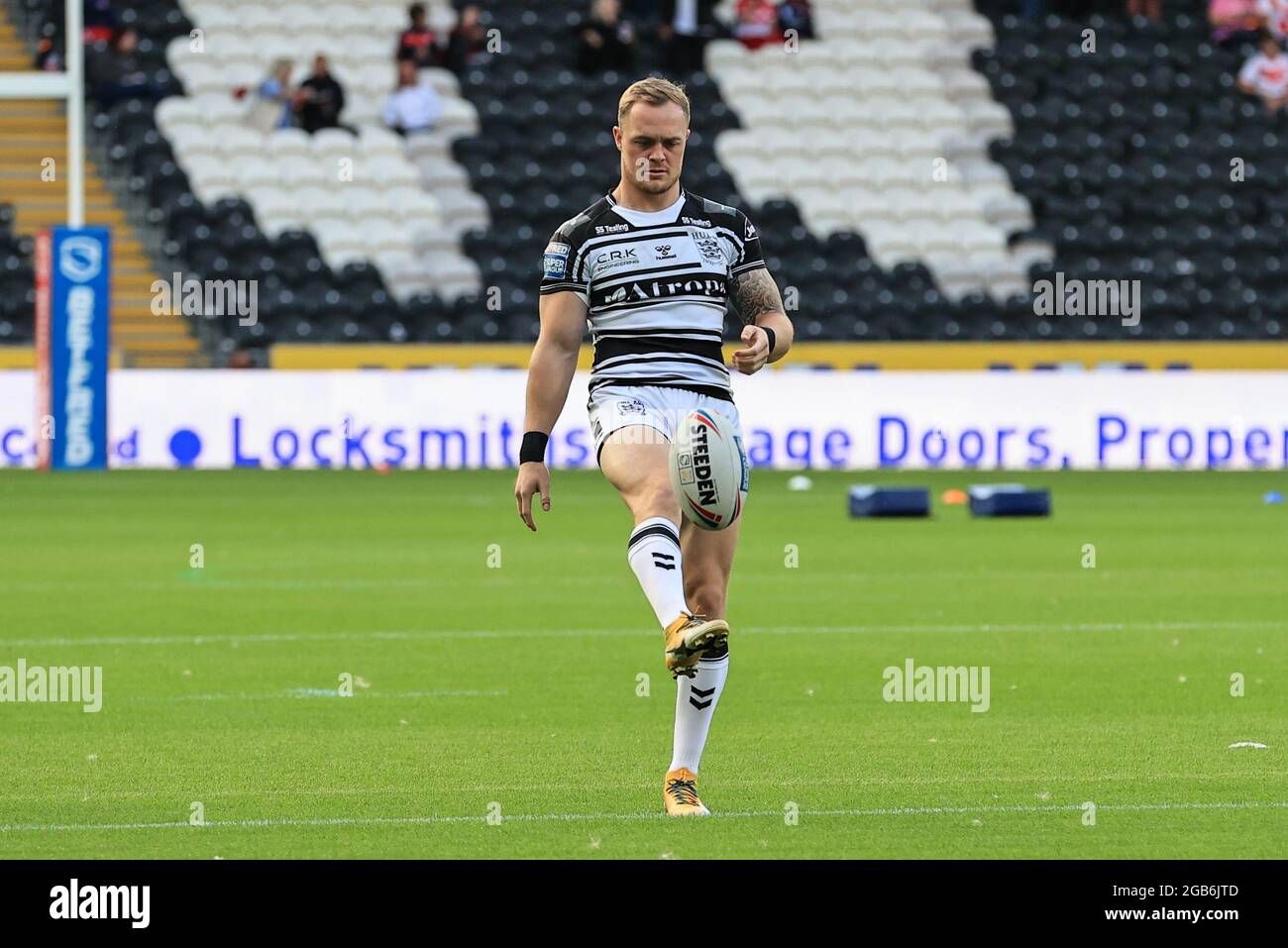 Hull, UK. 02nd Aug, 2021. Adam Swift (21) of Hull FC during pre-game ...