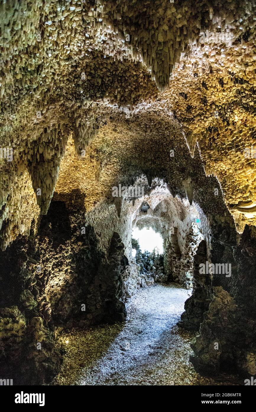 Crystal Grotto in Painshill Park, Surrey, UK Stock Photo - Alamy