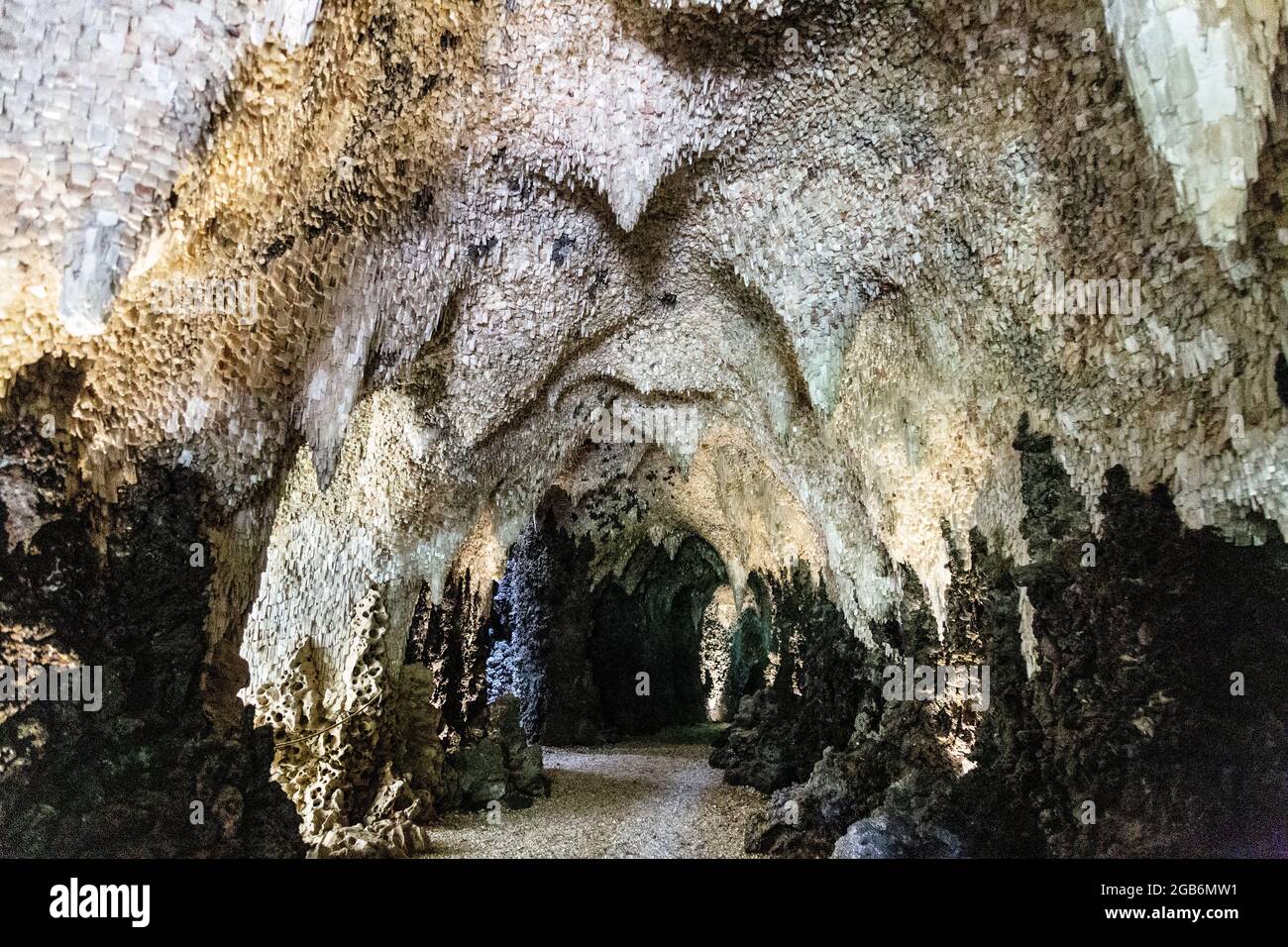 Crystal Grotto in Painshill Park, Surrey, UK Stock Photo - Alamy
