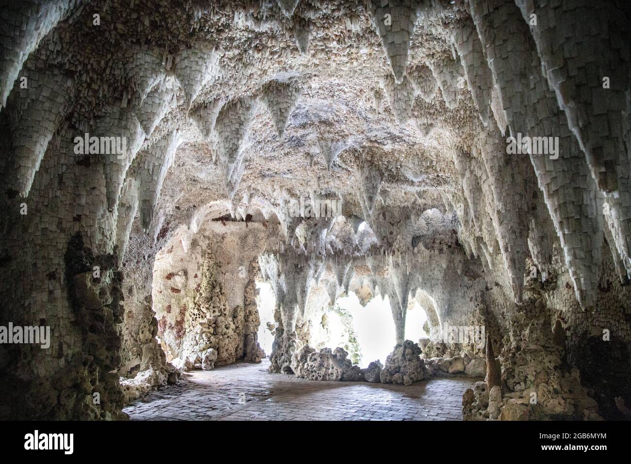 Crystal Grotto in Painshill Park, Surrey, UK Stock Photo - Alamy