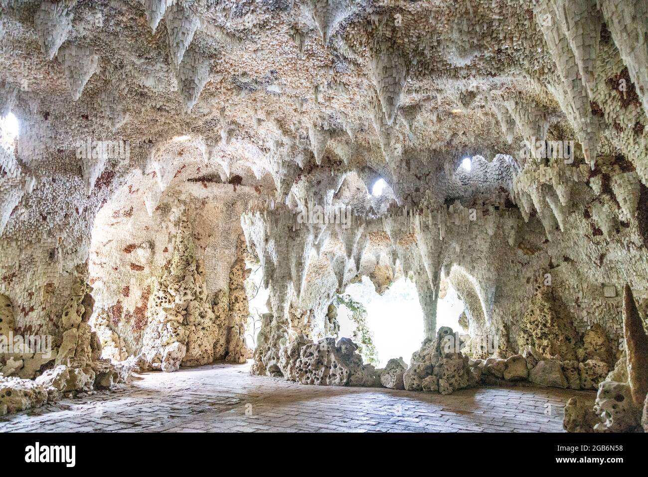 Crystal Grotto in Painshill Park, Surrey, UK Stock Photo - Alamy