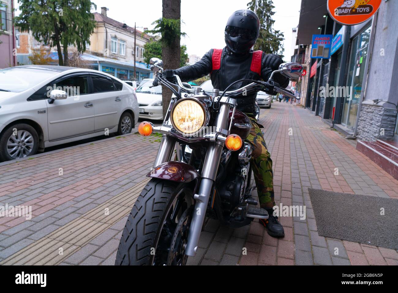 Batumi, Georgia - April 27, 2021: biker on a motorcycle Stock Photo - Alamy