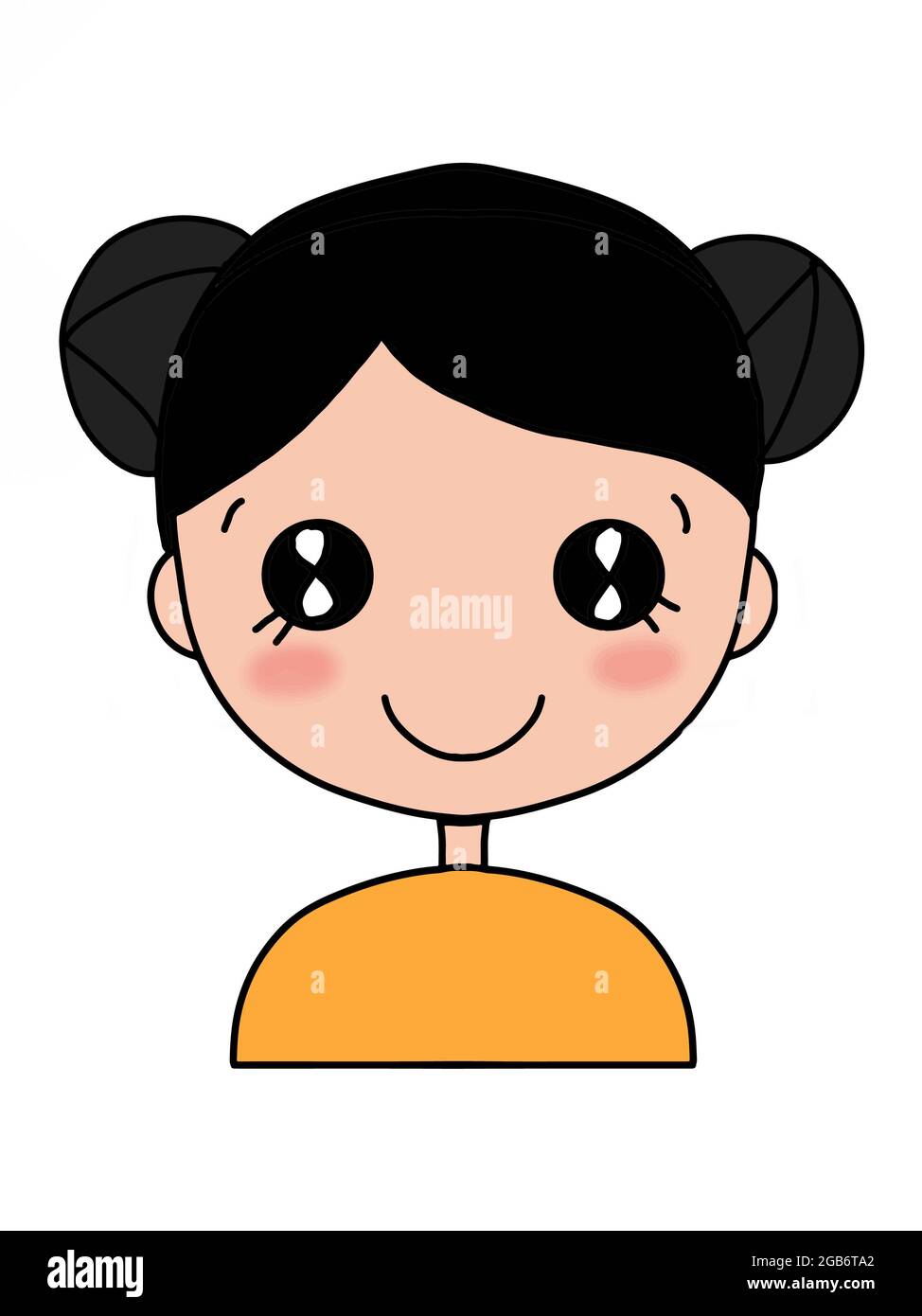 cute, kawaii ,characters, icon ,woman,man, half body Stock Photo - Alamy