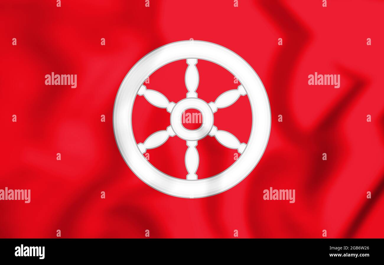 3D Electorate of Mainz Flag. 3D Illustration Stock Photo - Alamy