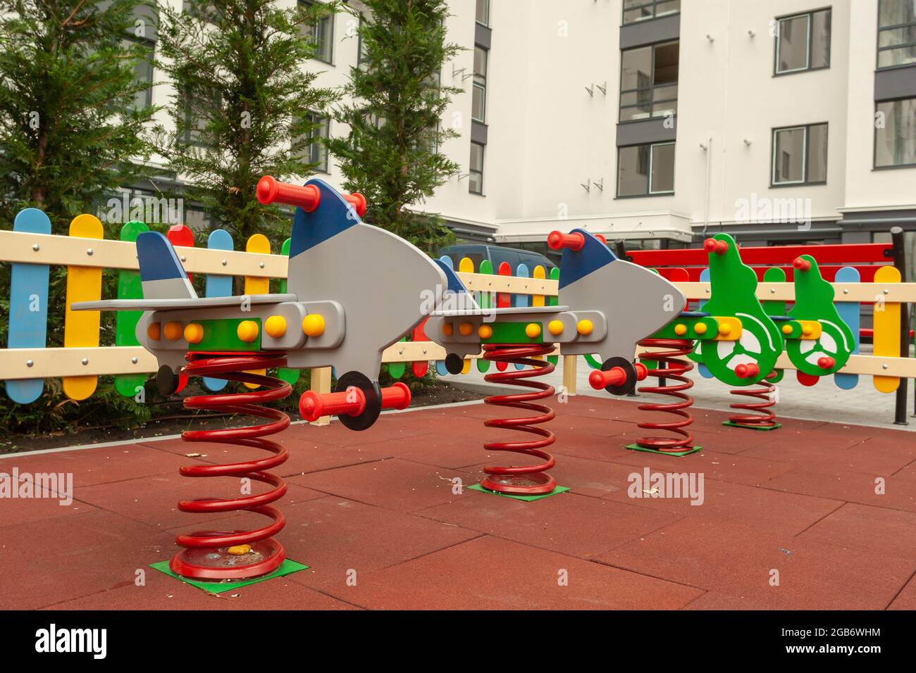 beautiful playground in the residential building Stock Photo - Alamy