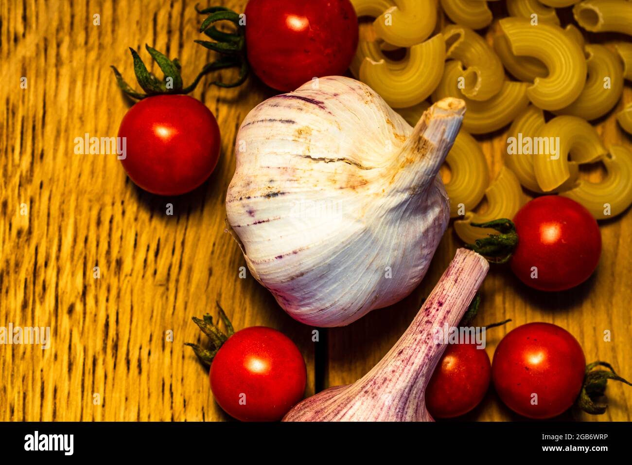 Italian food ingredients on wooden table. Cooking concept Stock Photo ...