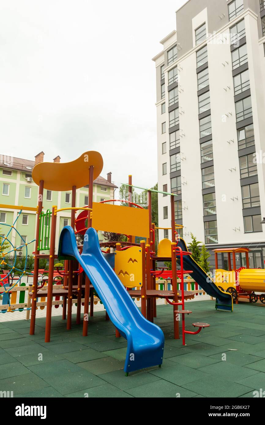 beautiful playground in the residential building Stock Photo - Alamy