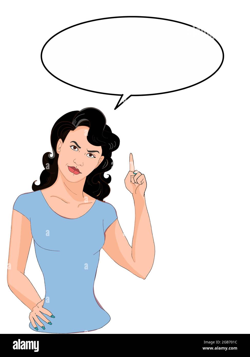 Cartoon female speech bubble hi-res stock photography and images - Alamy
