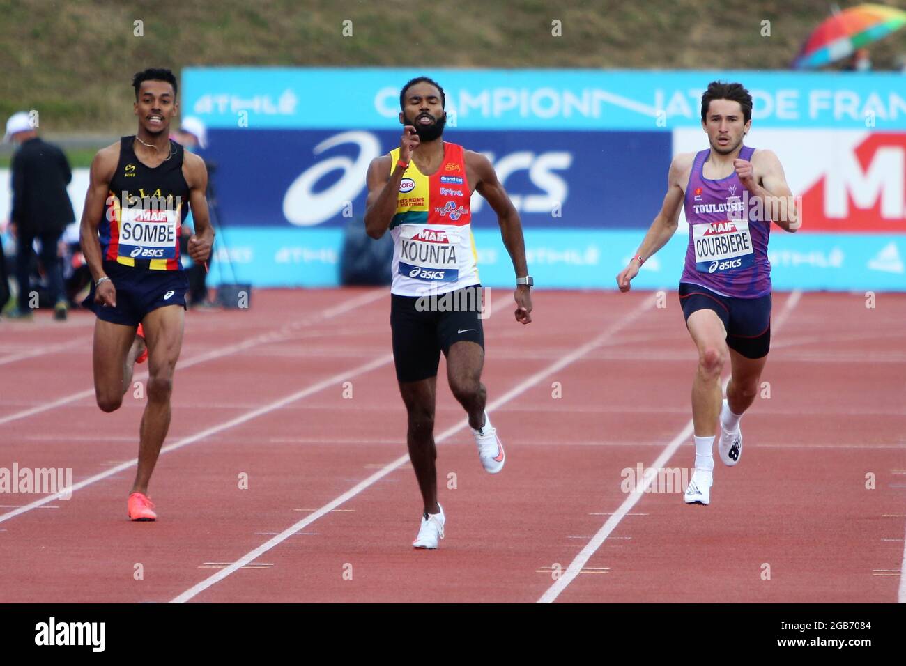 SOMBE David , KOUNTA Muhammad Abdall and COURBIERE Nicolas Séries 400 m ...
