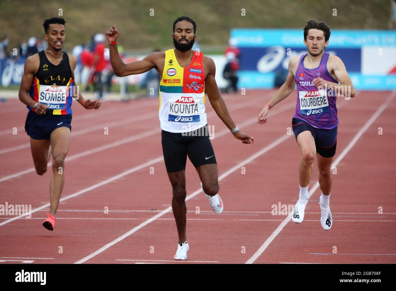 SOMBE David , KOUNTA Muhammad Abdall and COURBIERE Nicolas Séries 400 m ...
