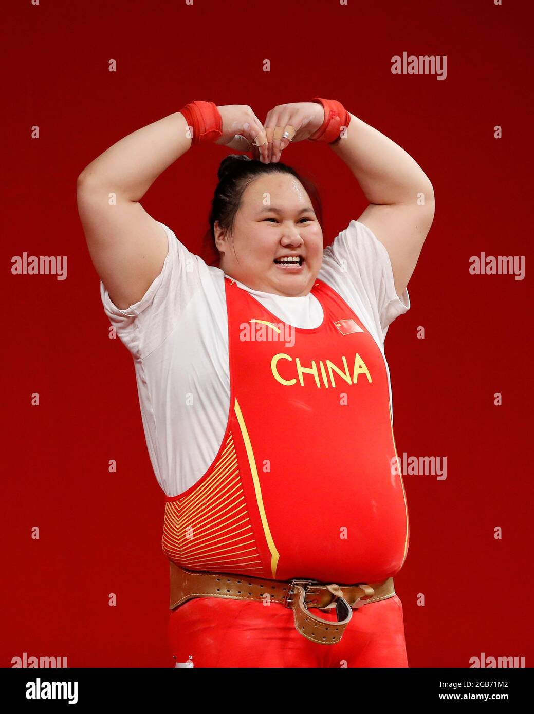 Tokyo, Kanto, Japan. 2nd Aug, 2021. Li Wenwen of China celebrates and ...