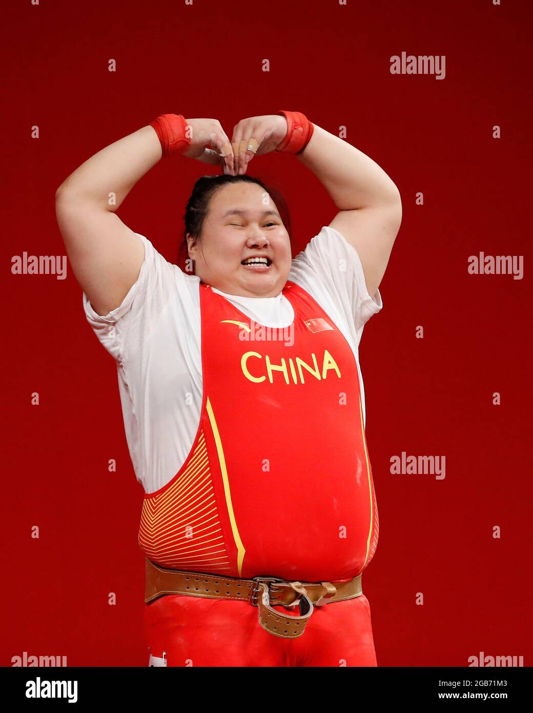 Tokyo, Kanto, Japan. 2nd Aug, 2021. Li Wenwen of China celebrates and ...