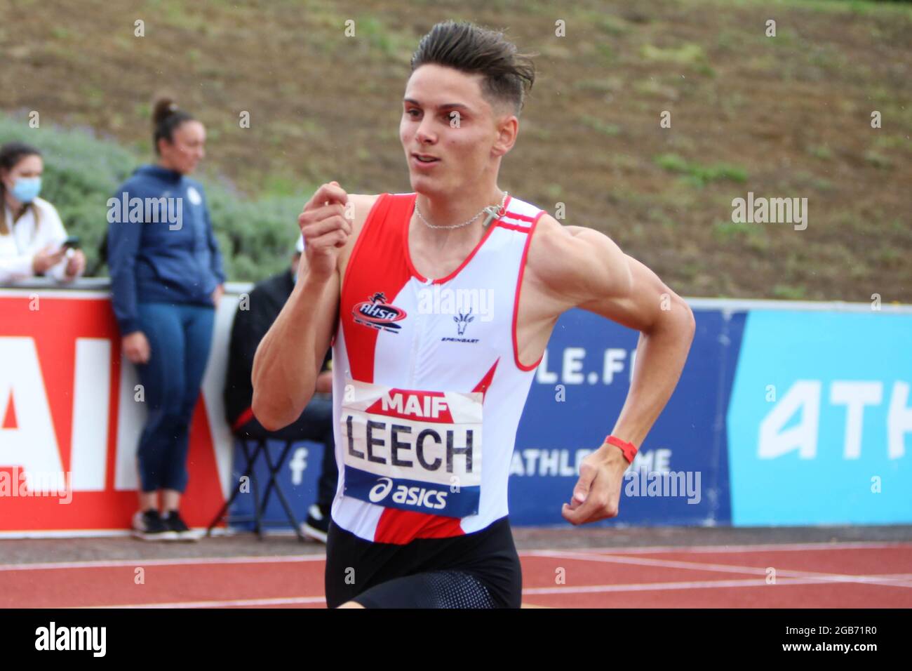 LEECH Eddy Séries 400 m Mens during the 2021 Athletics French ...