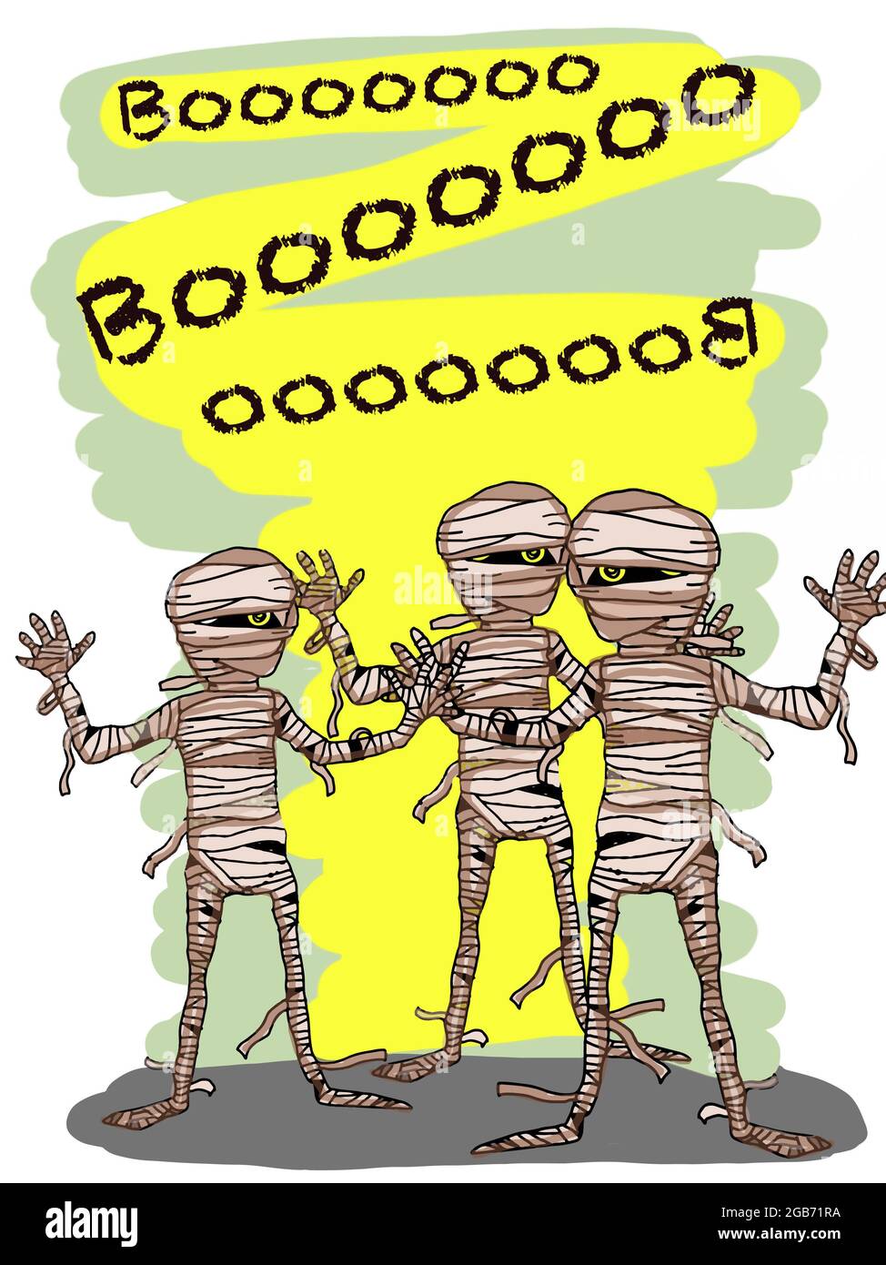 mummies ,characters ,halloween ,illustration Stock Photo - Alamy