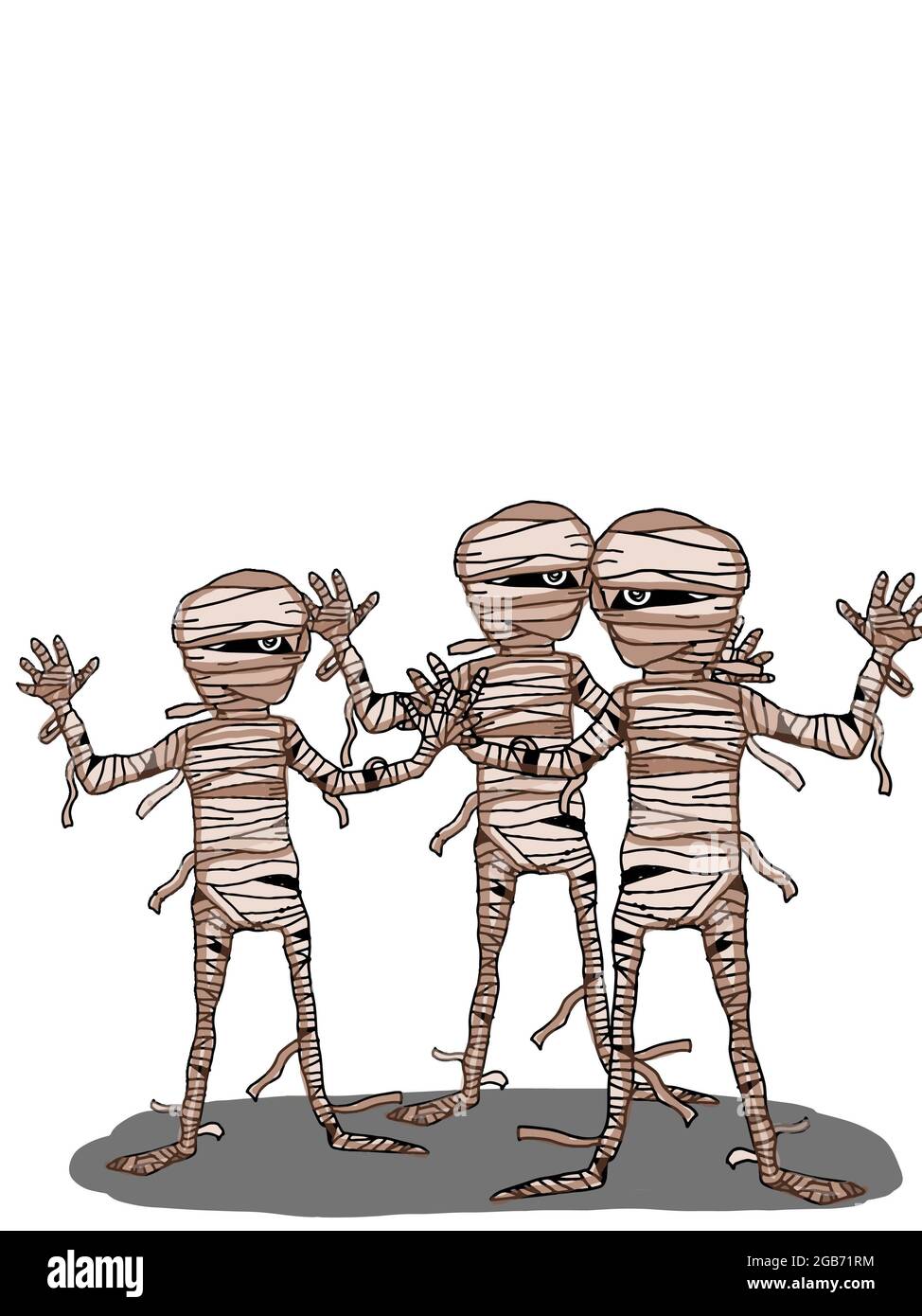 mummies ,characters ,halloween ,illustration Stock Photo - Alamy