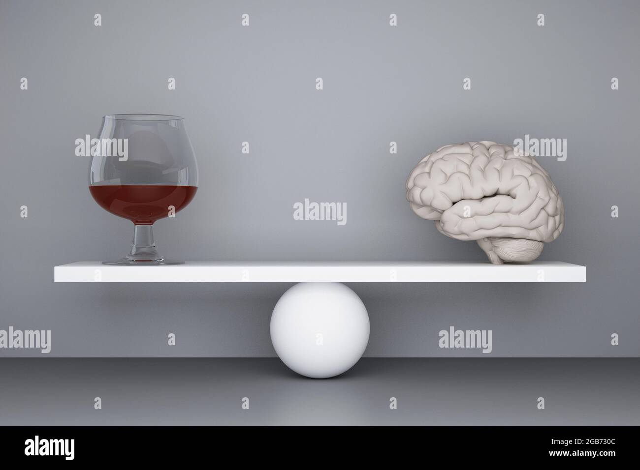 Alcohol brain 3d hi-res stock photography and images - Alamy
