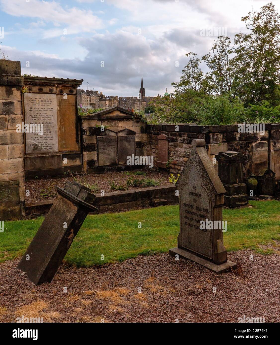 Old Calton Graveyard was opened in 1718 and is a resting place for a ...