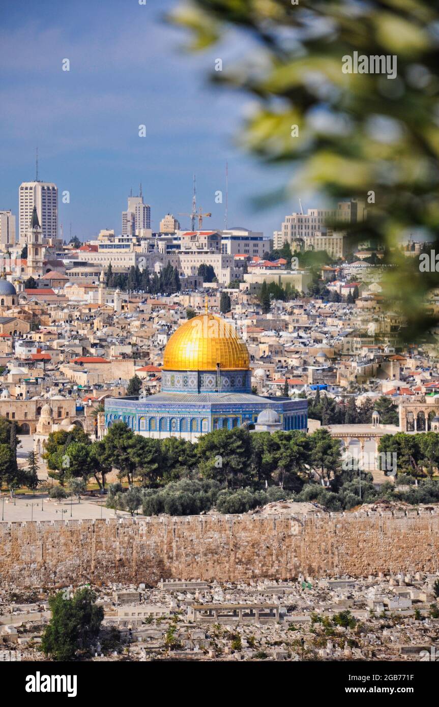 The Dome of the Rock on the temple mount in Jerusalem - Israel Stock ...