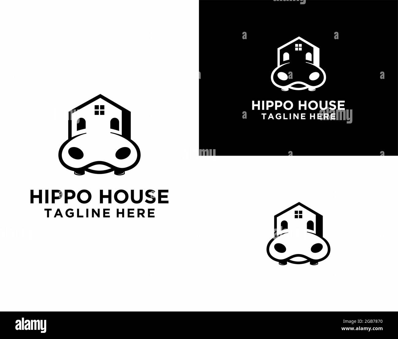 Playful and Modern Hippo House Logo Vector Stock Vector Image & Art - Alamy