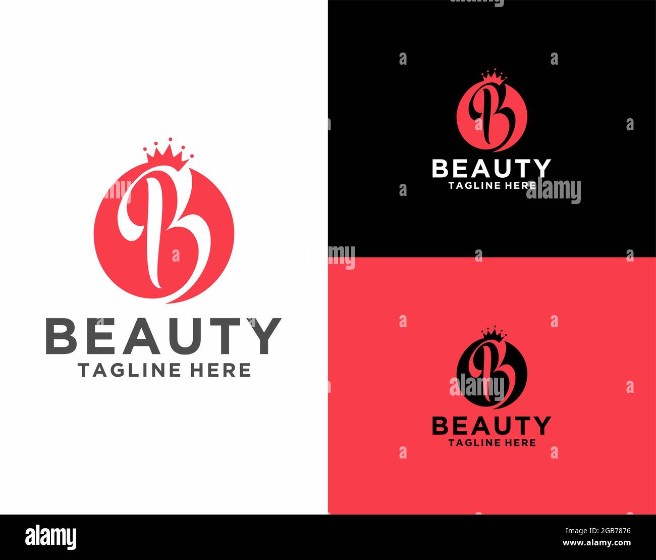 Elegant and Luxury Beauty Letter B Logo Vector Stock Vector Image & Art ...