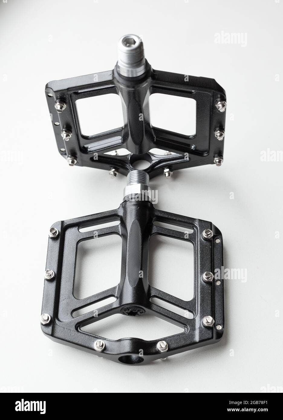 mountain bike pedals on an isolated white background Stock Photo - Alamy