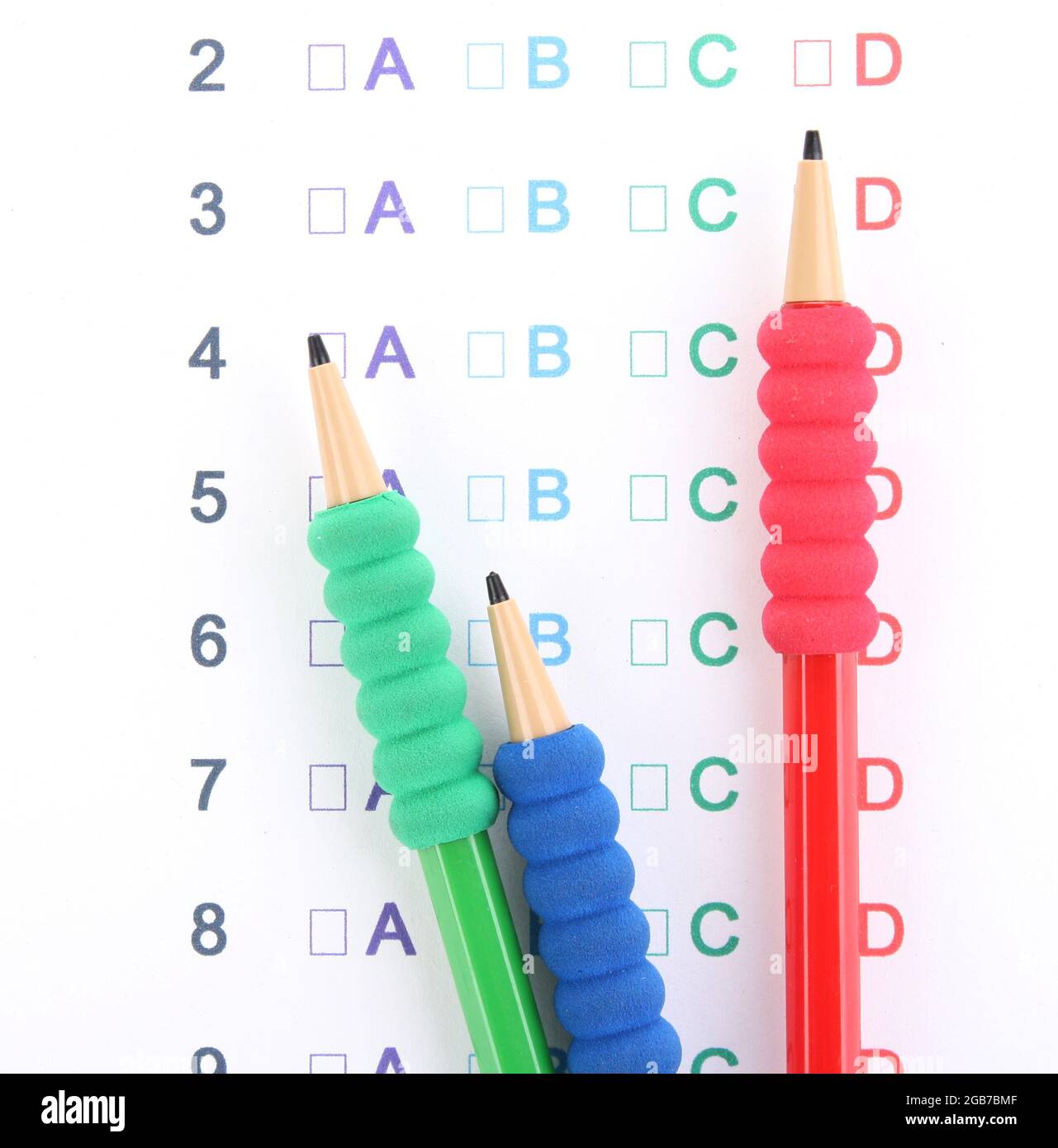 A, B, C, D test close-up Stock Photo - Alamy