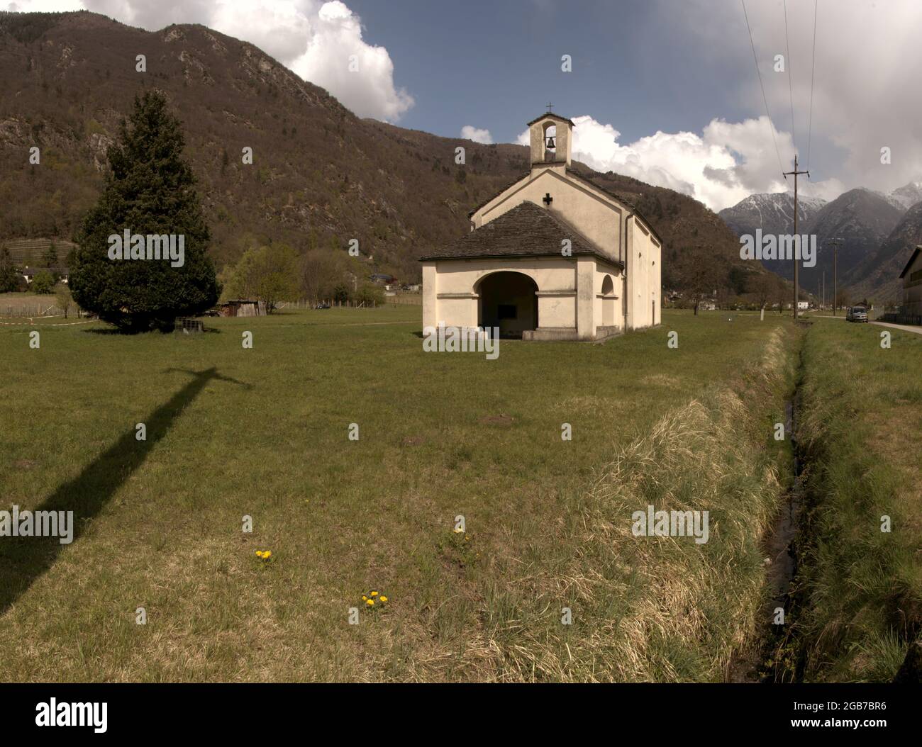 Chapel in the Italian part of the Swiss canton of Grisons Stock Photo ...
