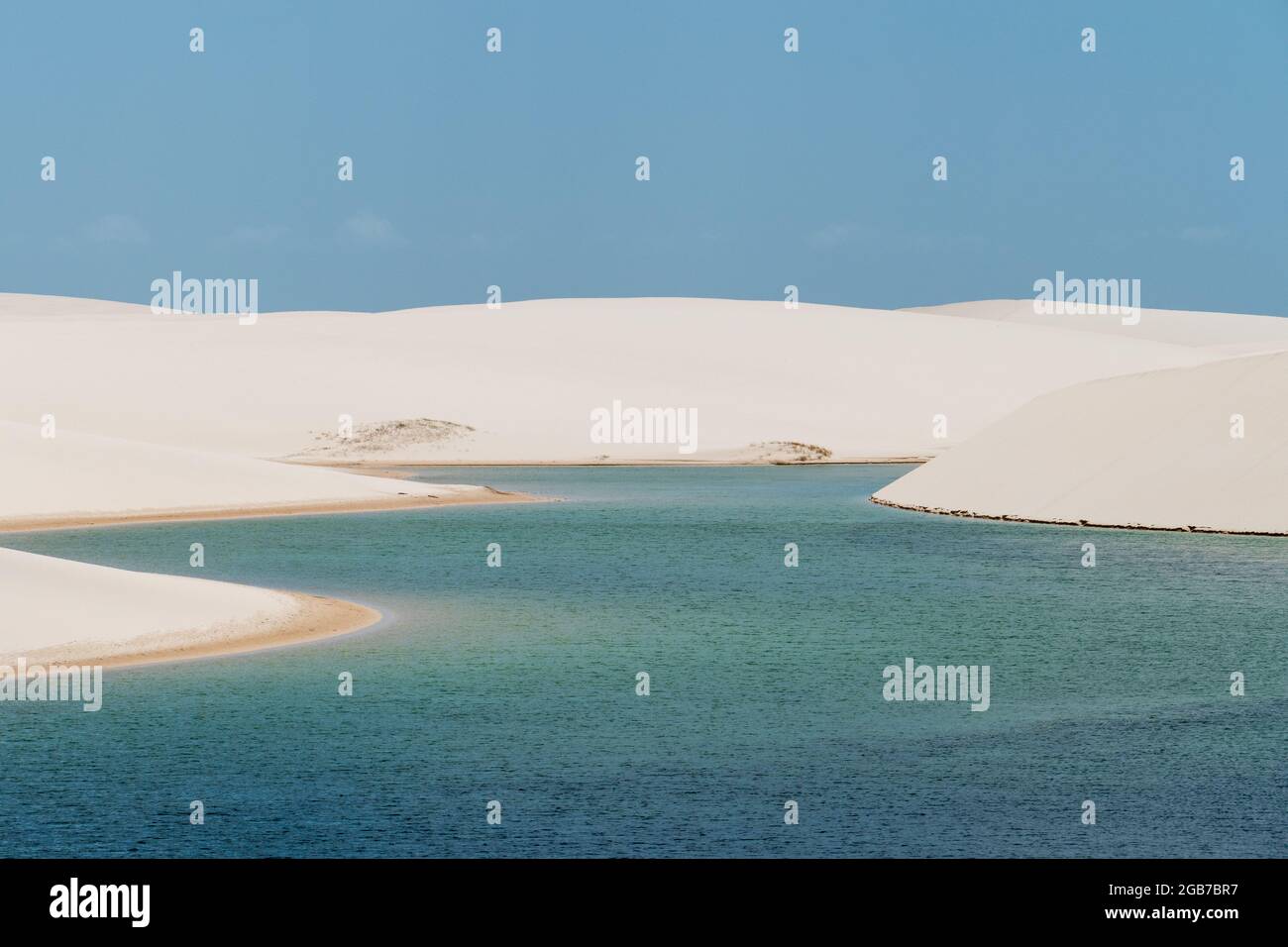 Sand Dunes and Lagoons in Lencois Maranhenses, Brazil Stock Photo - Alamy