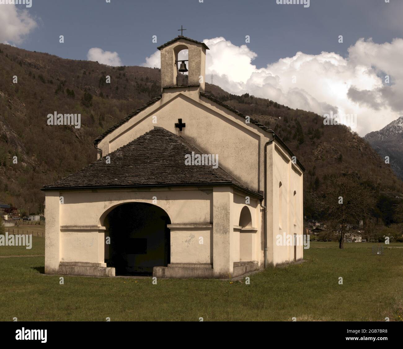 Chapel in the Italian part of the Swiss canton of Grisons Stock Photo ...