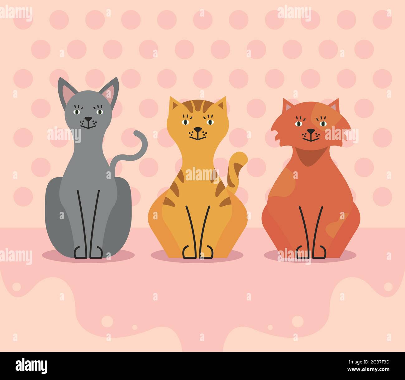 Cute cats pets characters Stock Vector Images - Alamy