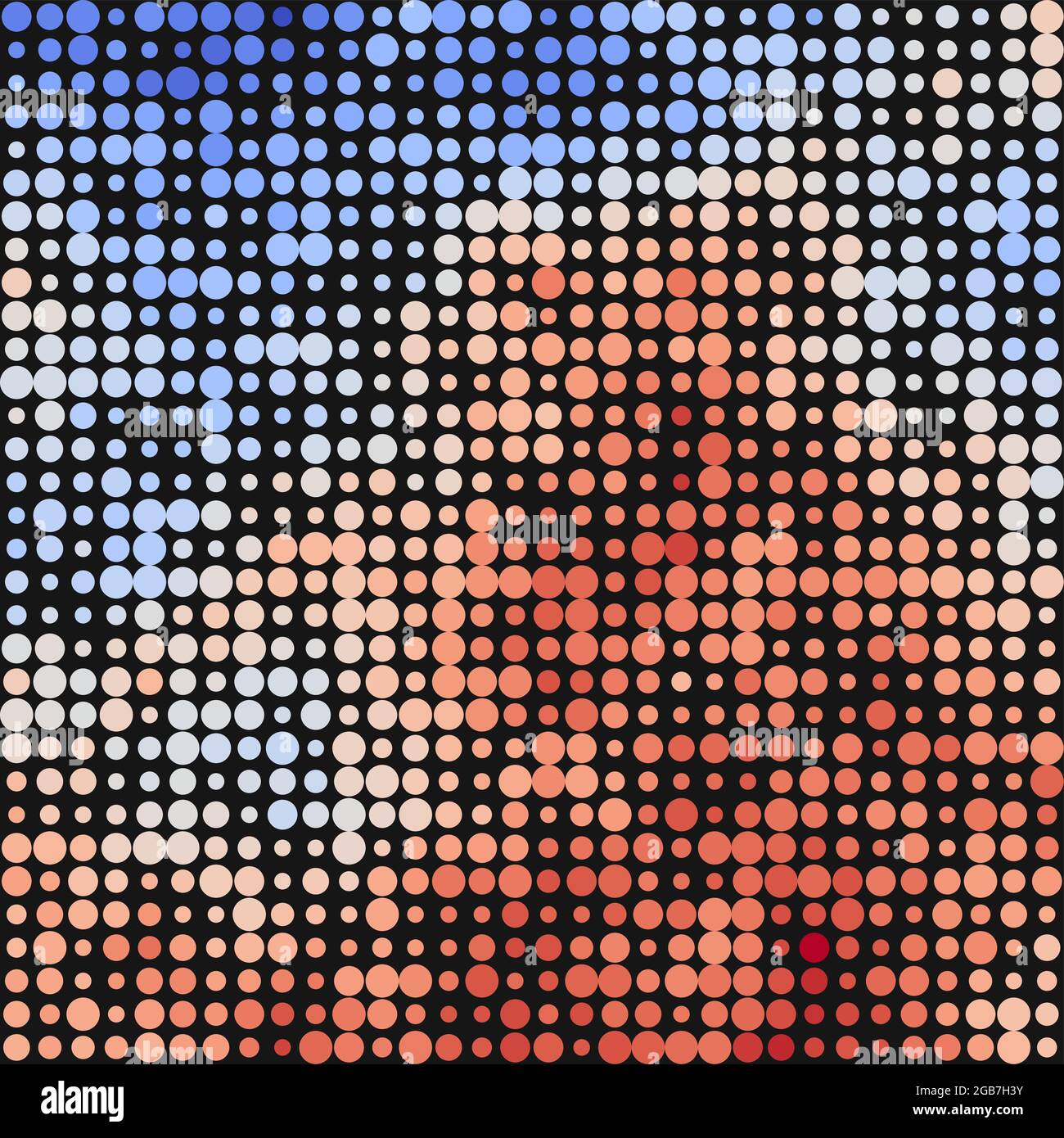 Abstract Geometrical color pixel generative art illustration Stock ...