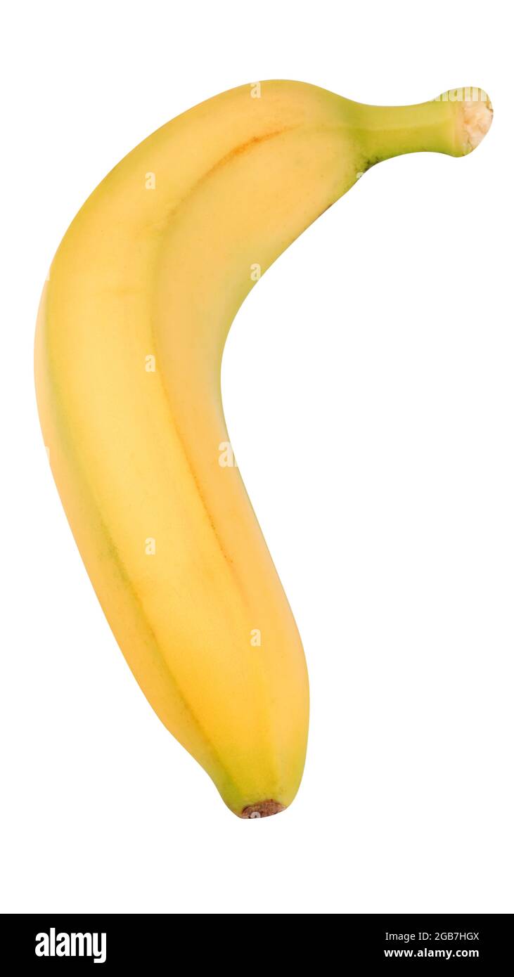 Yellow Banana Isolated Stock Photo - Alamy