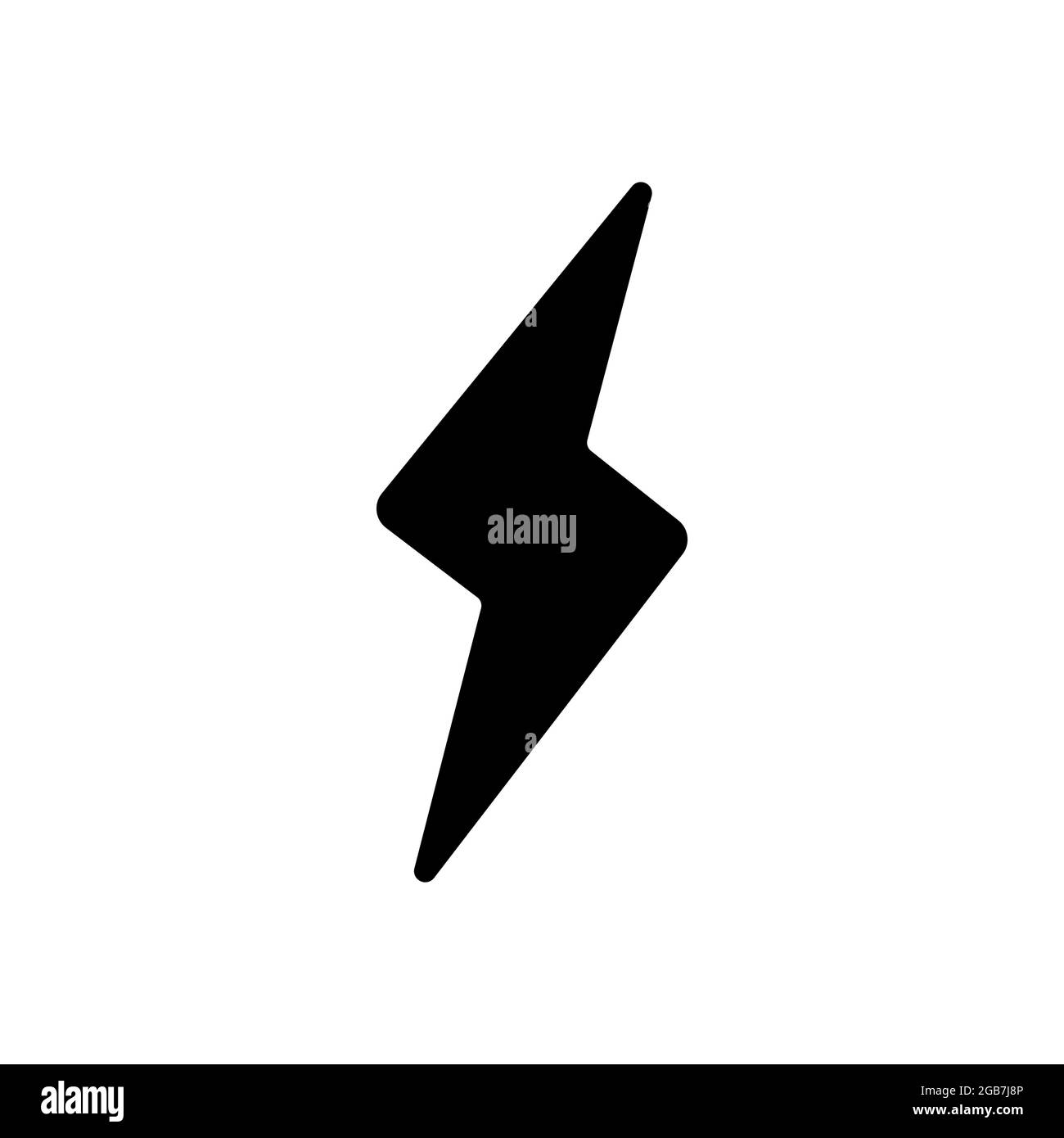 Lightning vector glyph icon. Meteorology sign. Graph symbol for travel ...