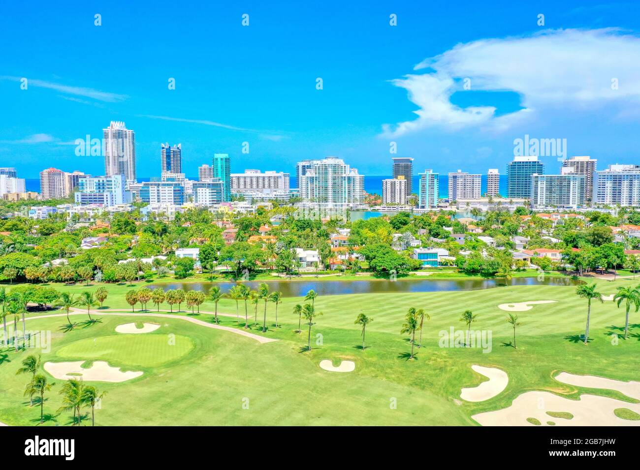 Miami Beach golf course club Stock Photo - Alamy