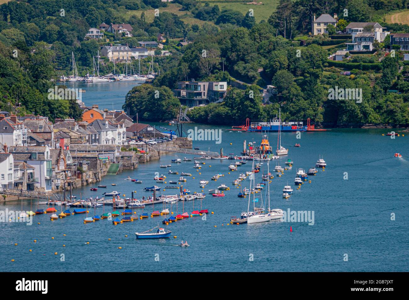 A view looking over Fowey and Fowey Harbour / Estuary / River - Fowey ...