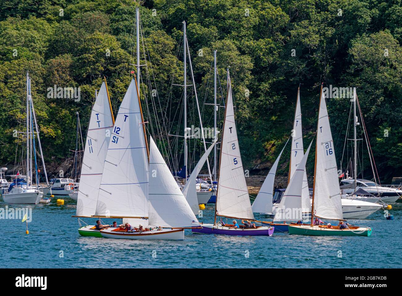 Troy-class boats particpating in competitive racing - Fowey harbour ...