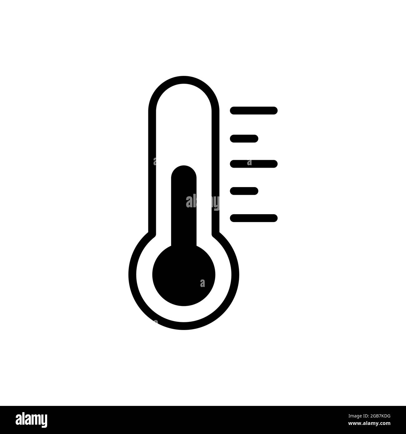 Thermometer heat vector glyph icon. Meteorology sign. Graph symbol for ...