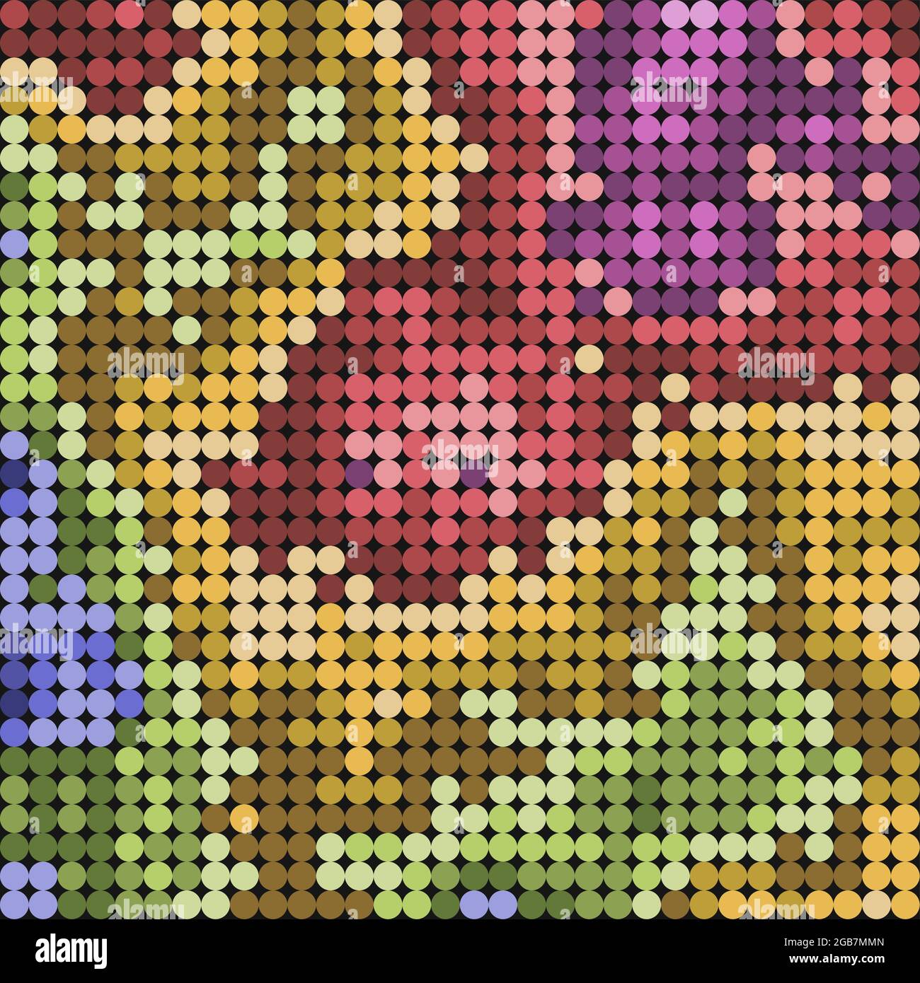 Abstract Geometrical color pixel generative art illustration Stock ...