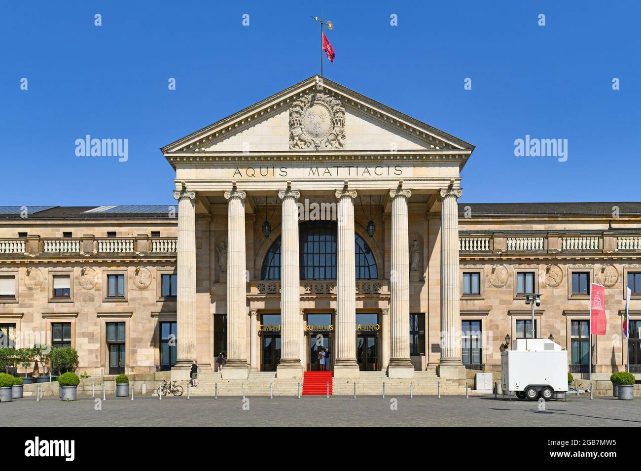 Wiesbaden, Germany - July 2021: Main entrance of convention center ...