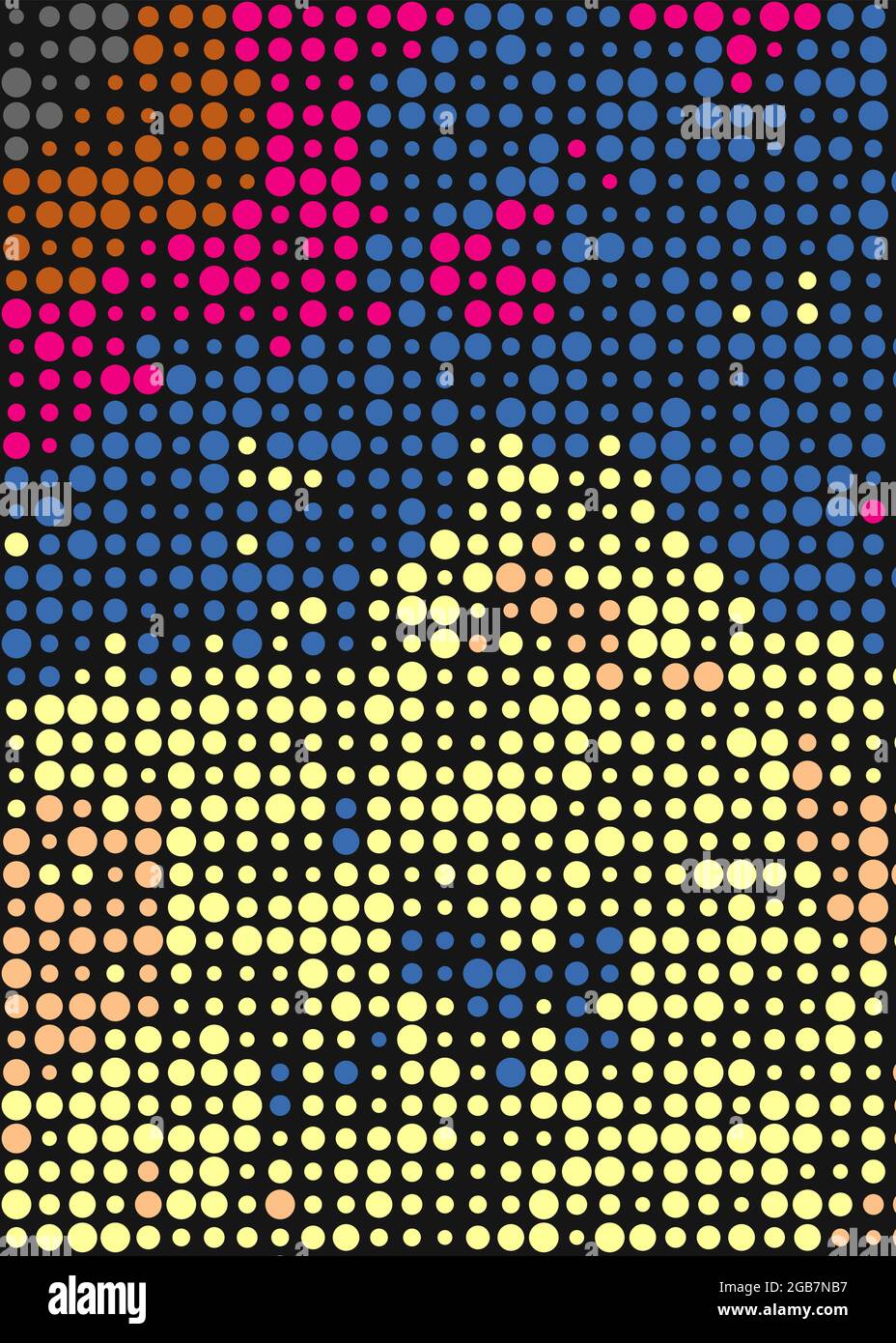 Abstract Geometrical color pixel generative art illustration Stock ...