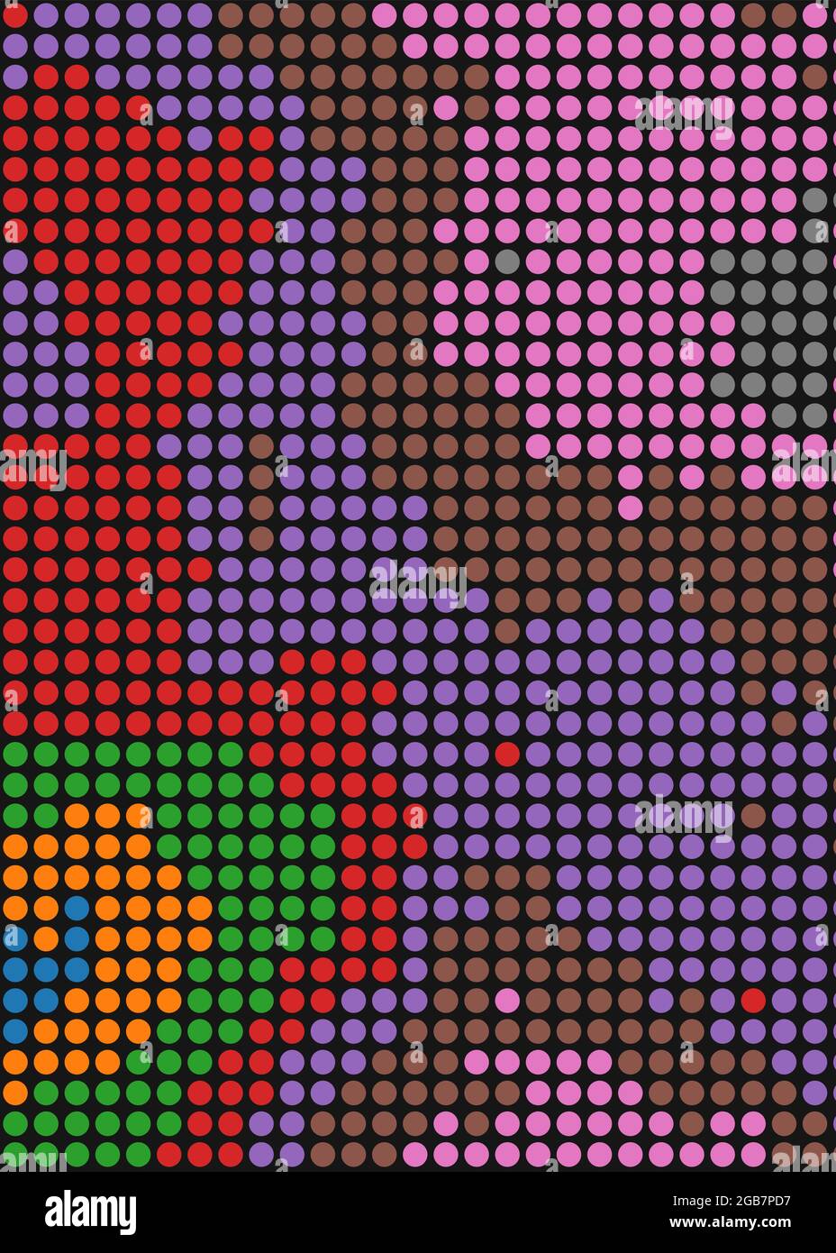 Abstract Geometrical color pixel generative art illustration Stock ...