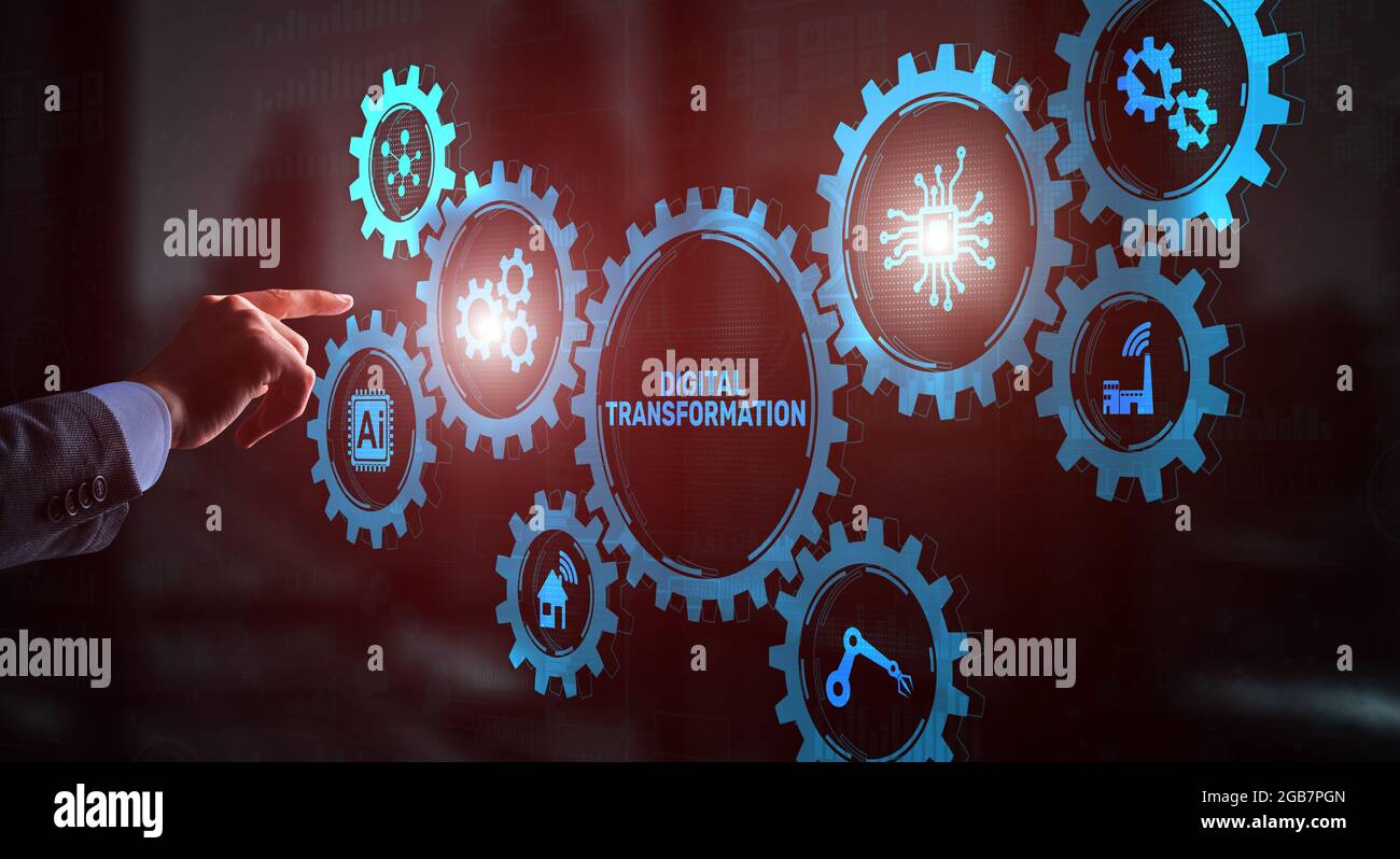 Digital Transformation and Digitalization Technology concept on ...