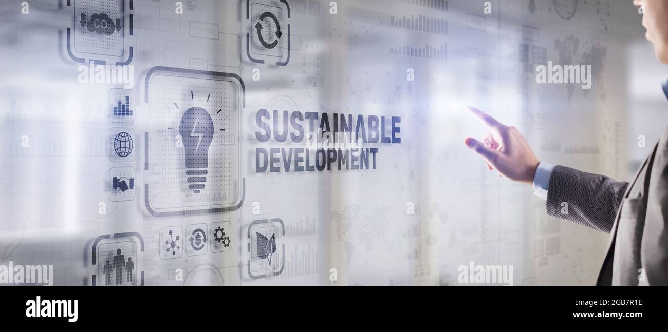 Sustainable Balanced Development. Balance between nature and science ...