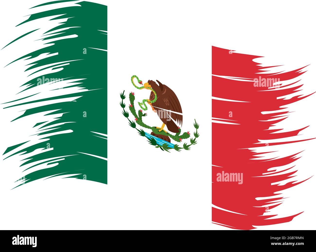 mexican flag painted Stock Vector Image & Art - Alamy