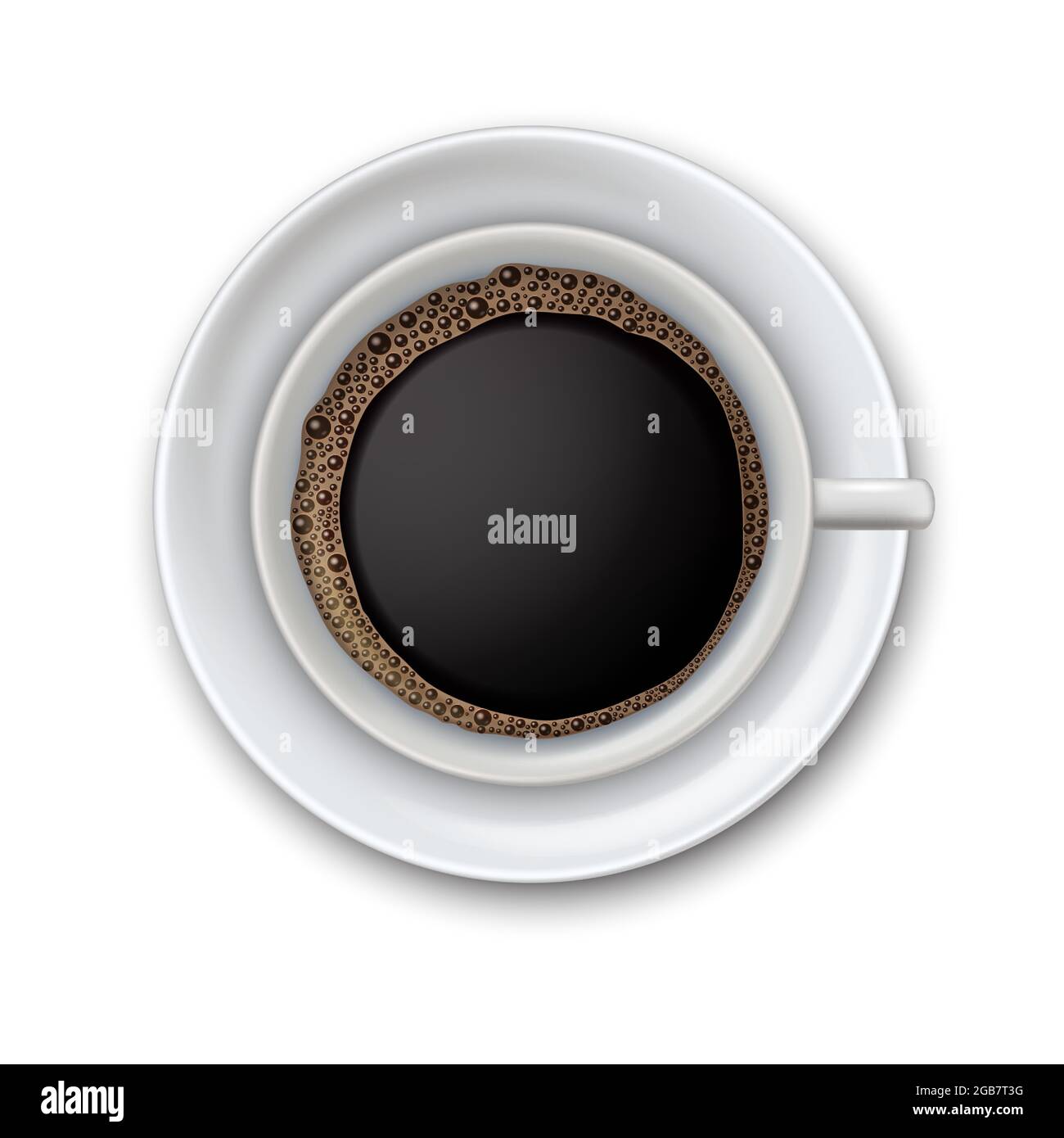Top view black espresso Stock Vector Images - Alamy