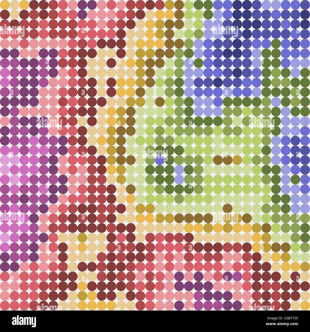 Abstract Geometrical color pixel generative art illustration Stock ...