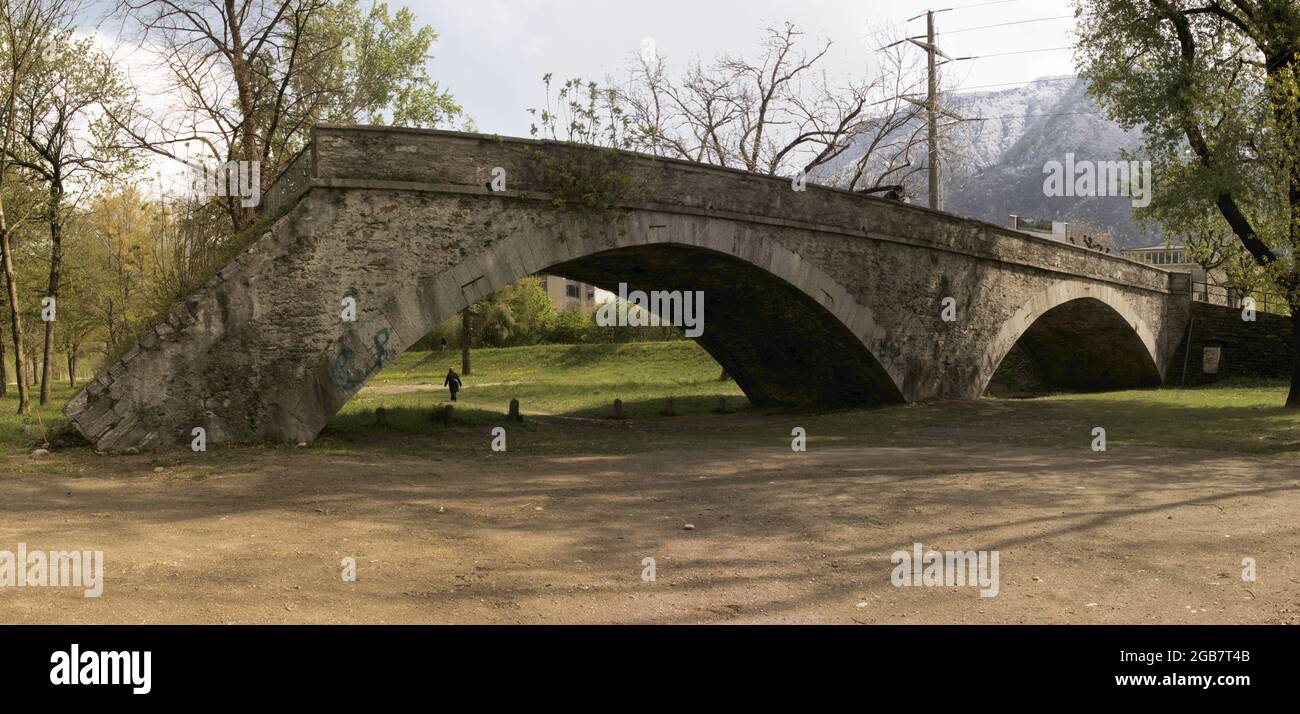 Bridge to nowhere in woods in Bellinzone, Grisons in Switzerland Stock ...