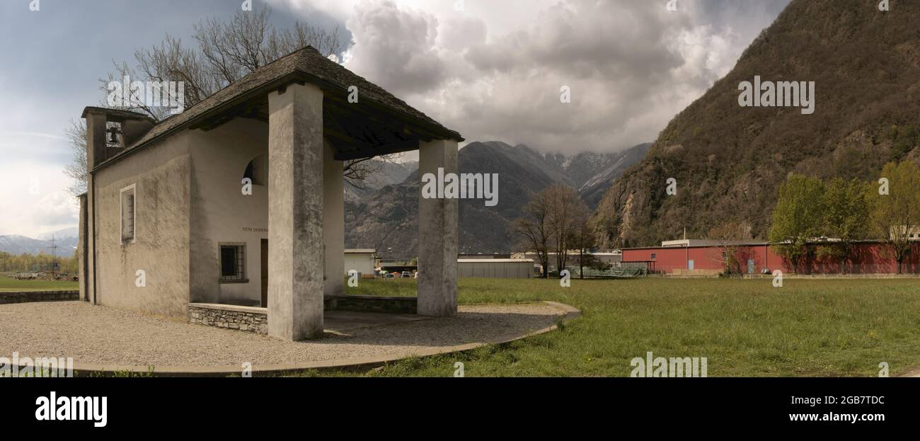 Chapel in the Italian part of the Swiss canton of Grisons Stock Photo ...
