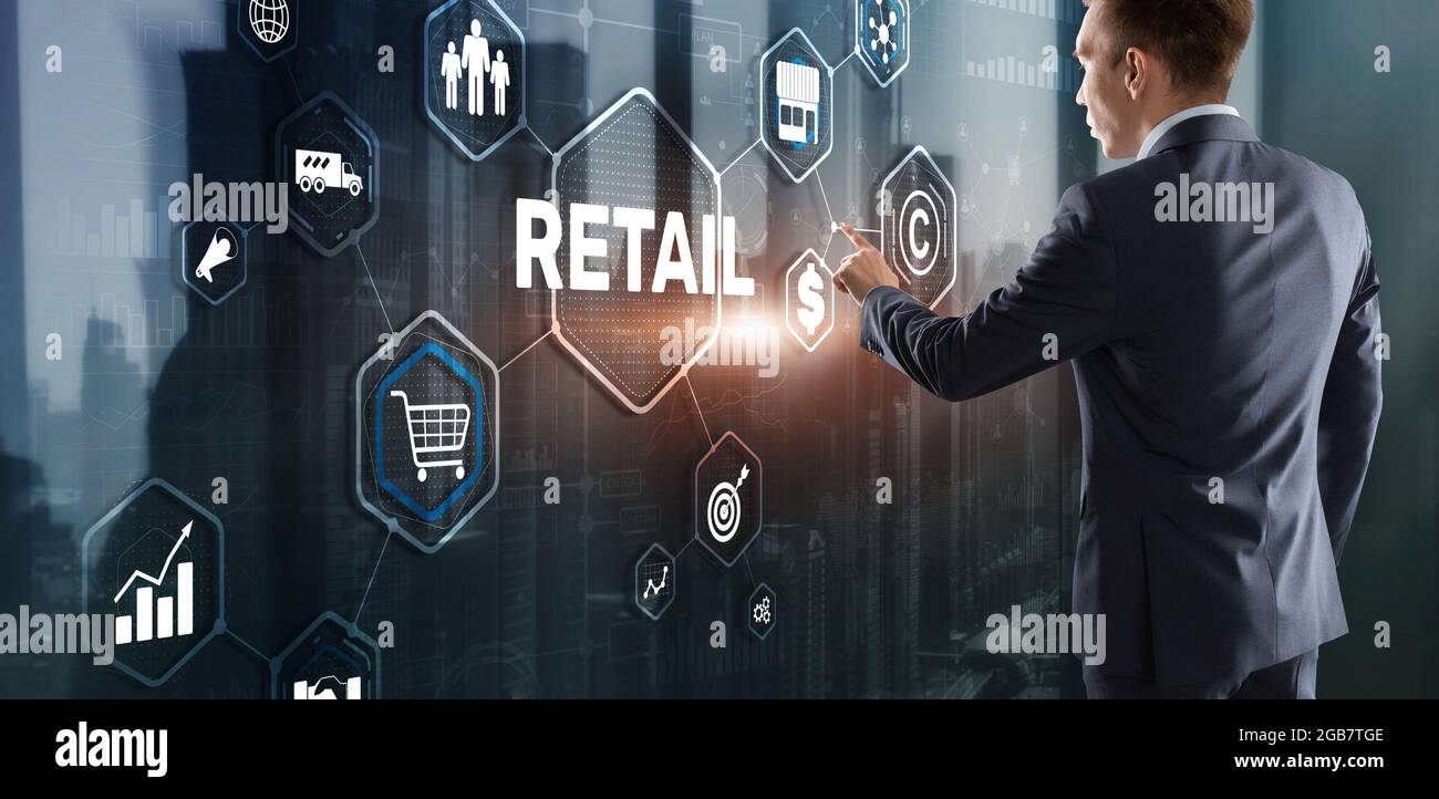 Retail concept marketing channels E-commerce Shopping automation on ...