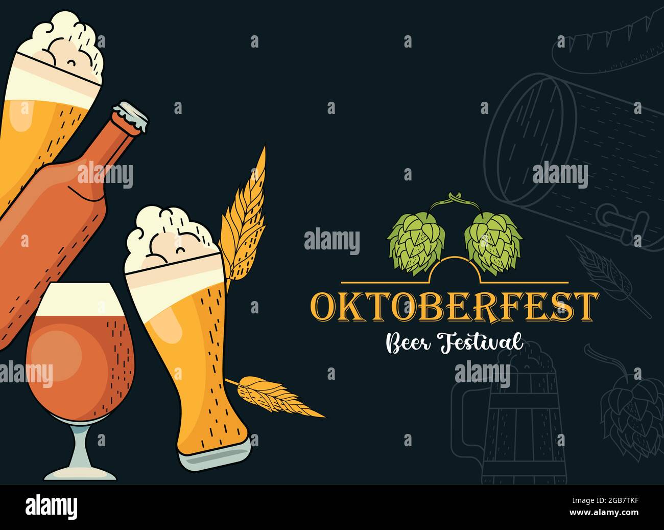 oktoberfest celebration postcard Stock Vector Image & Art - Alamy